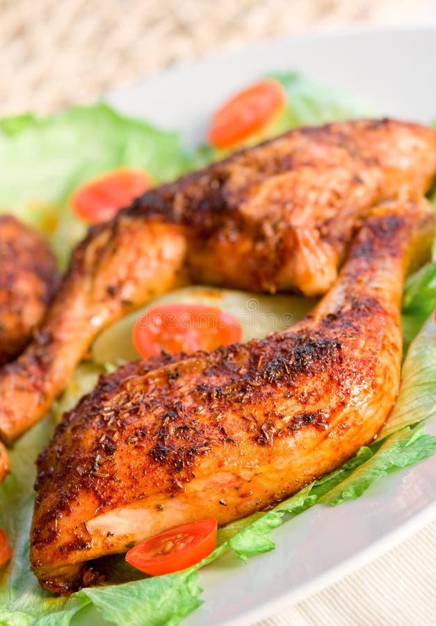 Pollo frito foto de archivo. Imagen de receta, bocado - 12876338