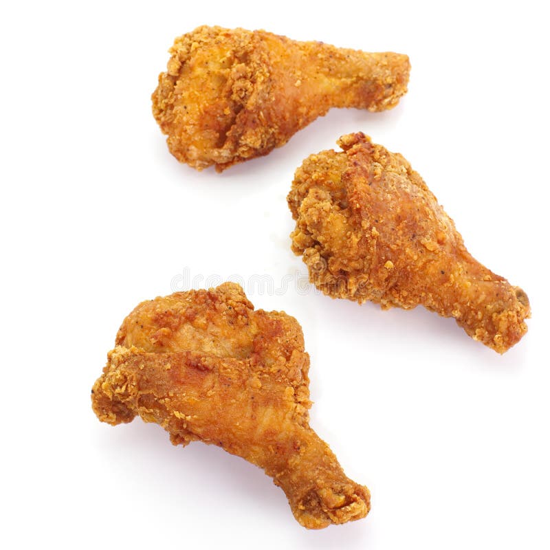 Pollo Frito En Blanco Aislado Imagen de archivo - Imagen de quilla ...