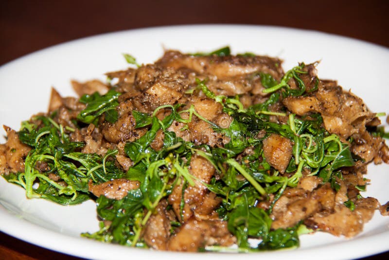 Pollo fritto del basilico. immagine stock. Immagine di carne - 28480109