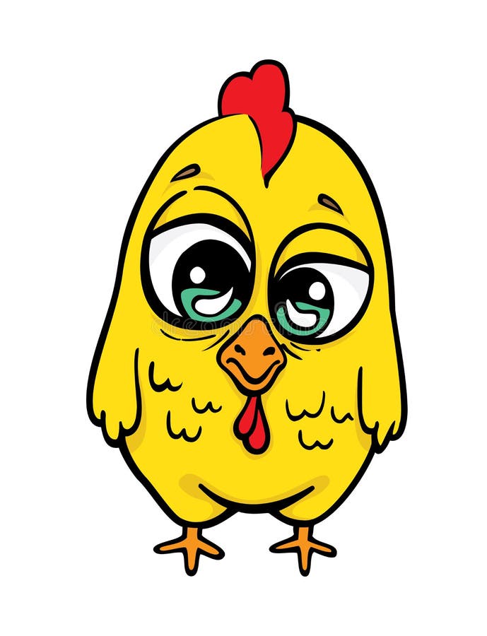 Pollo loco ilustración del vector. Ilustración de pollo - 83302192