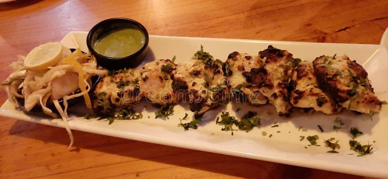 Pollo Malai Tikka. Una Comida India Popular Imagen de archivo - Imagen ...
