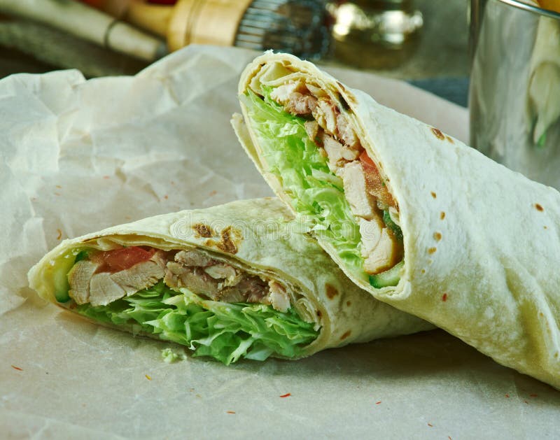 Pollo Shawarma foto de archivo. Imagen de turco, emparedado - 77790056