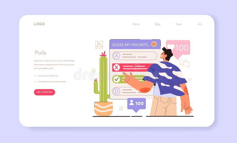 Polls. Followers Voting. Social Media Content Manager Guidance Stock ...
