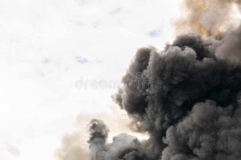 Pollutant and Very Dense Smoke Stock Image - Image of copy ...