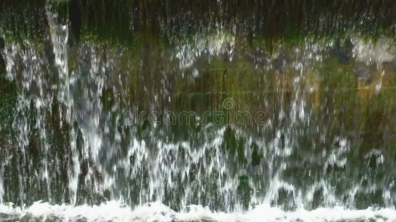 Polluted Artificial Waterfall in the Park Stock Video - Video of empty ...