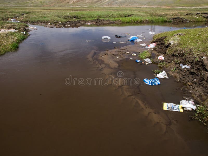 Polluted creek stock photo. Image of contamination, stream - 20393526