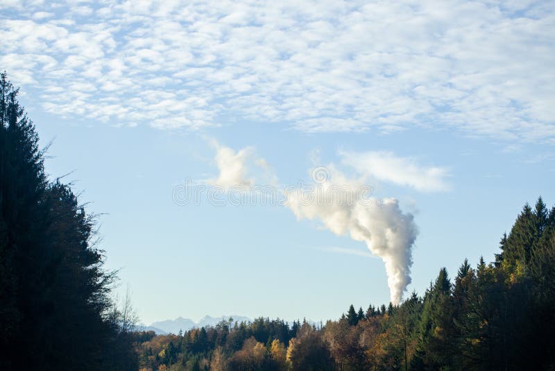 Polluted Forest Factories Pollute Stock Image - Image of industry, heat ...