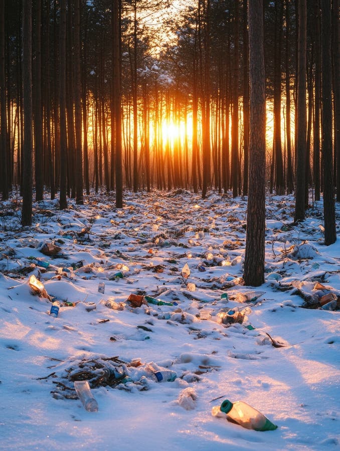 Polluted Forest Sunset stock image. Image of sunset - 358585059