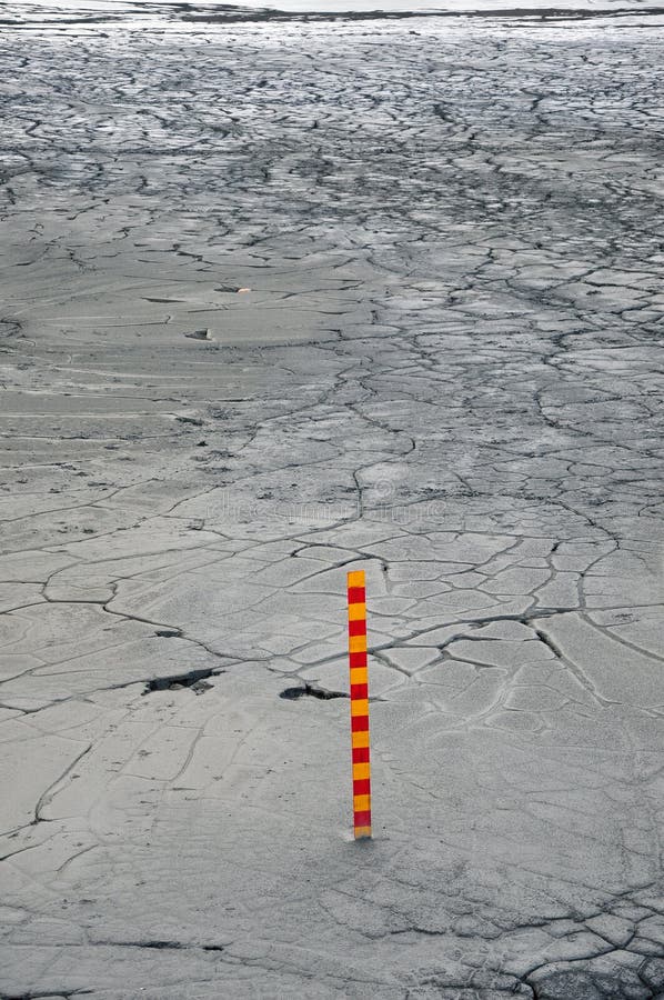 Polluted Mud in a Copper Mine with a Measurement Scale Stock Photo ...