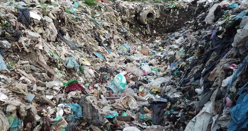 Polluted Ocean Beaches with Plastic Waste, Garbage Platform. the ...