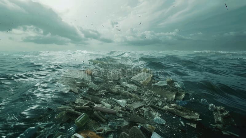 Polluted Ocean. Garbage and Waste. Animals Suffer from Pollution ...