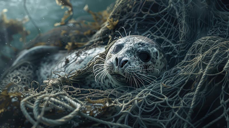 Polluted Ocean. Garbage and Waste. Animals Suffer from Pollution ...