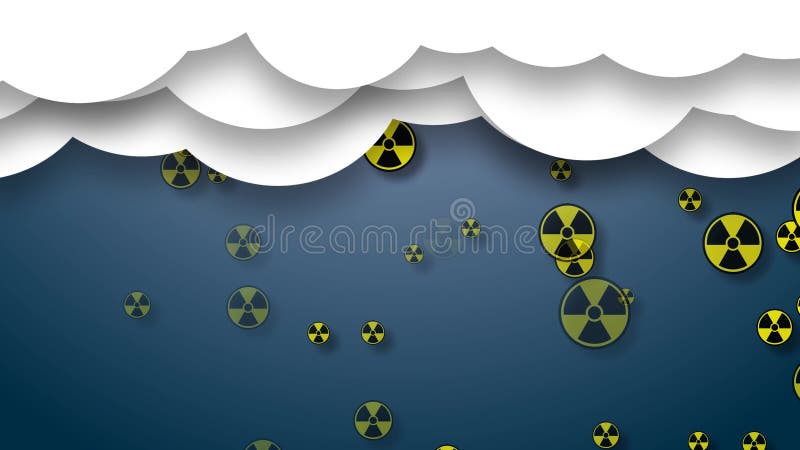 Pollution of Radioactive Waste in the Atmosphere - Animation Stock ...