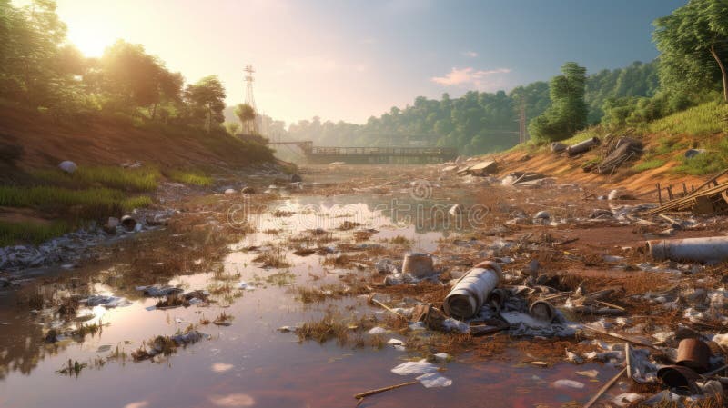 Polluted River Trash Stock Illustrations – 654 Polluted River Trash ...
