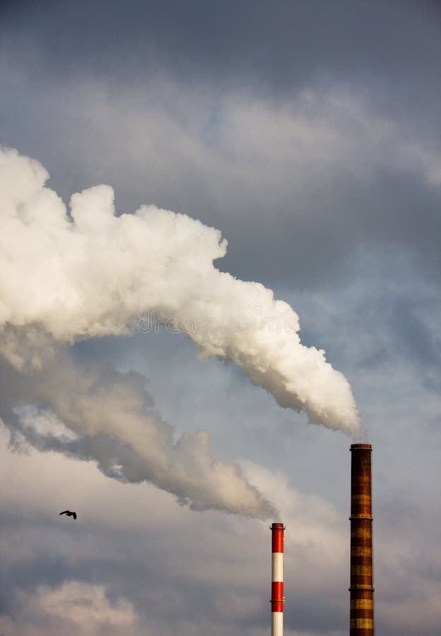 Polluted Smoke from Power Plant Stock Image - Image of global, plant ...