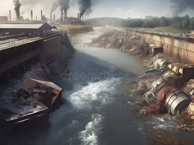 Polluted Waterways. Unveiling the Impact of Industrial Waste Spillage ...