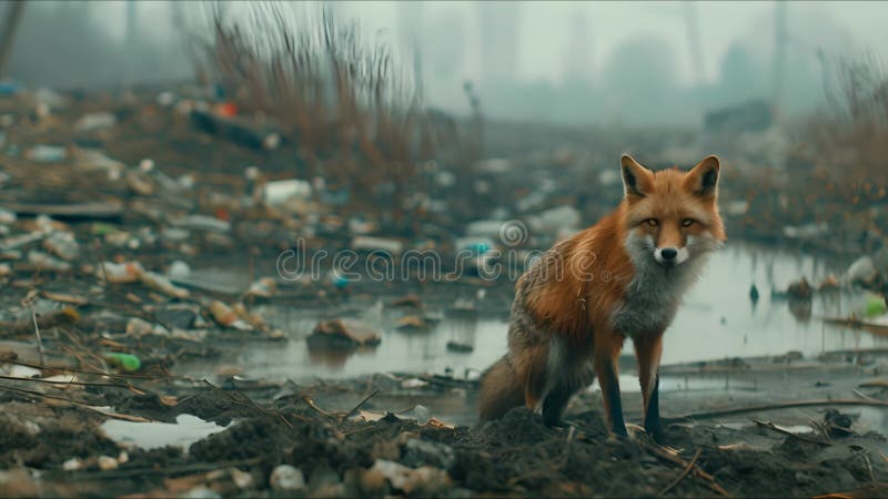 Polluted World Ocean. Garbage and Waste in the Water. Animals Suffer ...