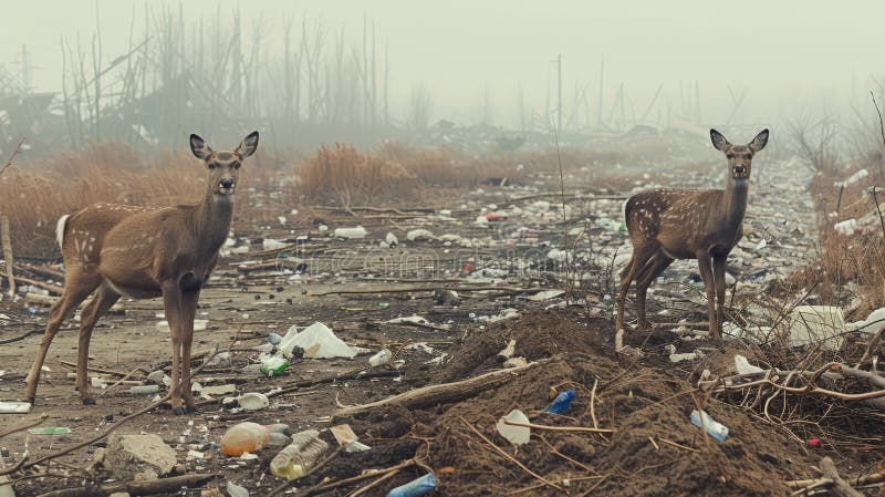 Polluted World. Garbage and Waste. Animals Suffer from Pollution ...