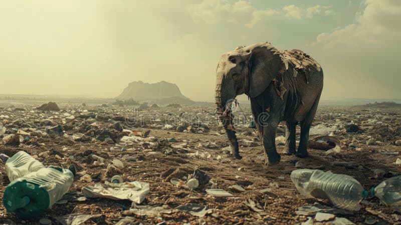 Polluted World. Garbage and Waste. Animals Suffer from Pollution ...