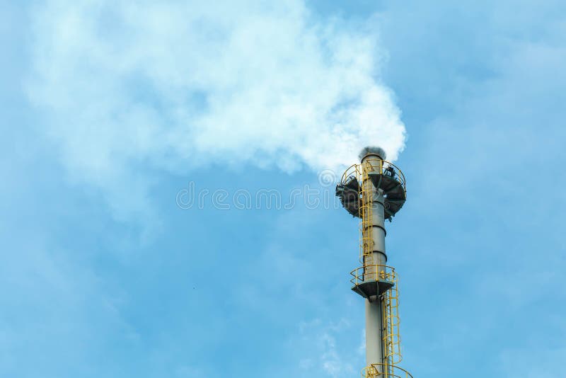 Polluting White Smoke Coming Out of Chimney Stock Photo - Image of ...