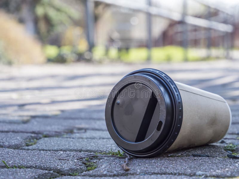 Pollution Disposable Garbage Waste Coffee To Go Stock Image - Image of ...