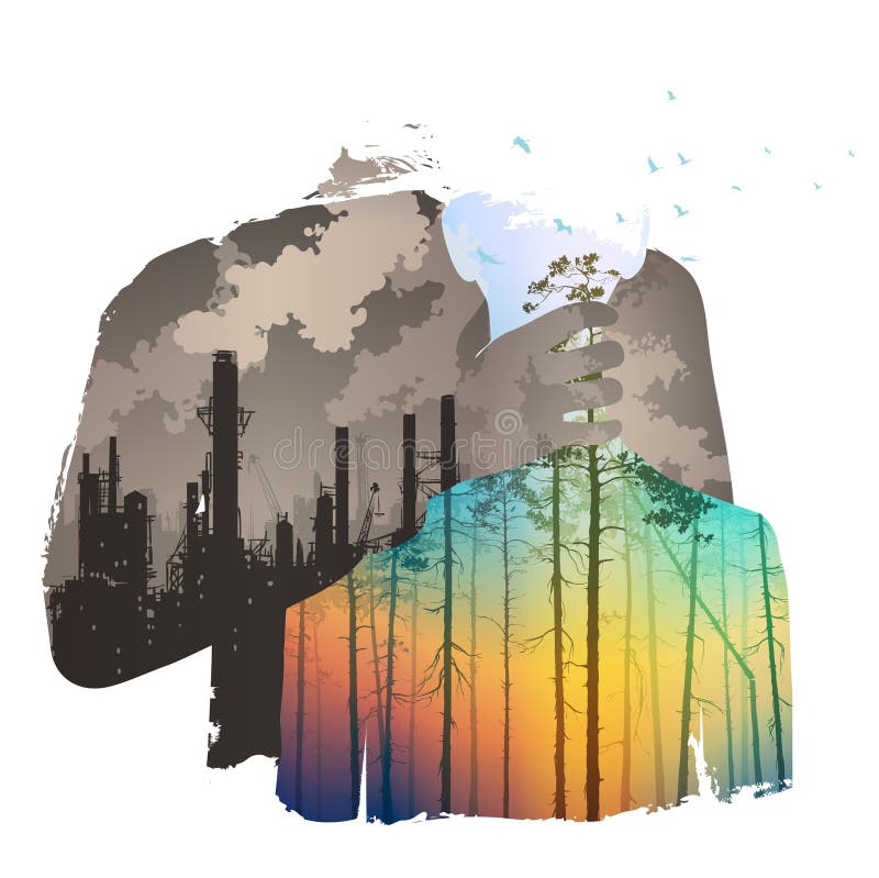 Pollution stock vector. Illustration of clean, area, medicine - 35698913