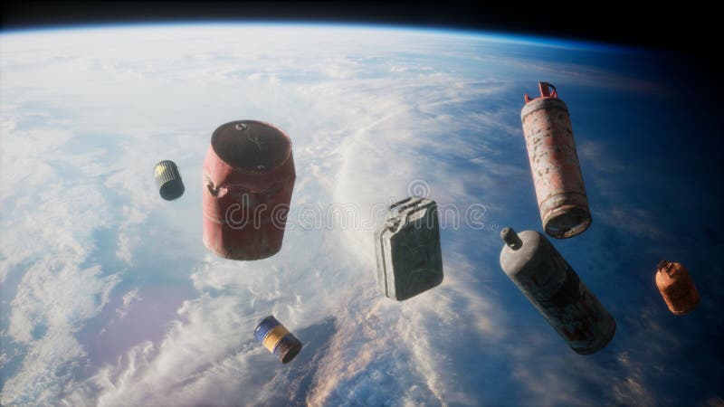 Pollution of the Atmosphere of the Planet Earth and Space Stock Image ...