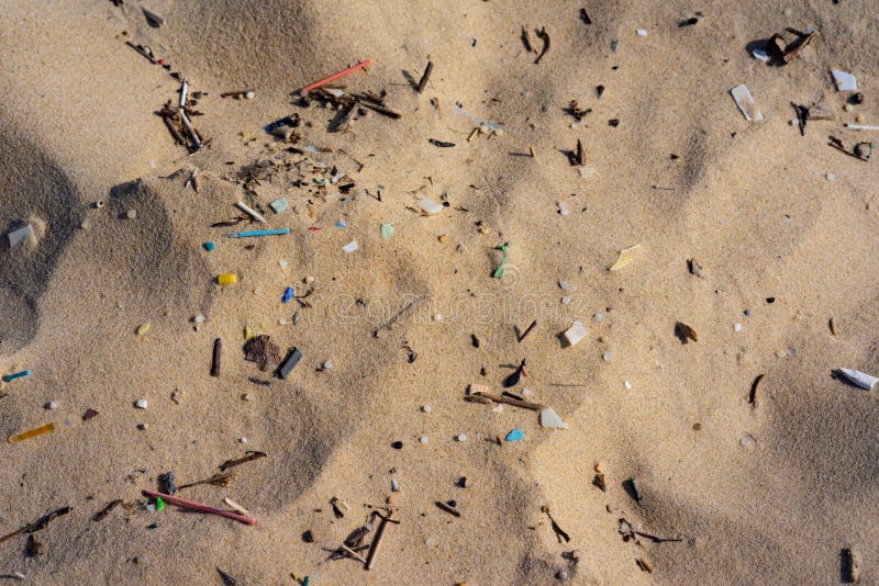 Pollution on the coast stock image. Image of problem - 124820139