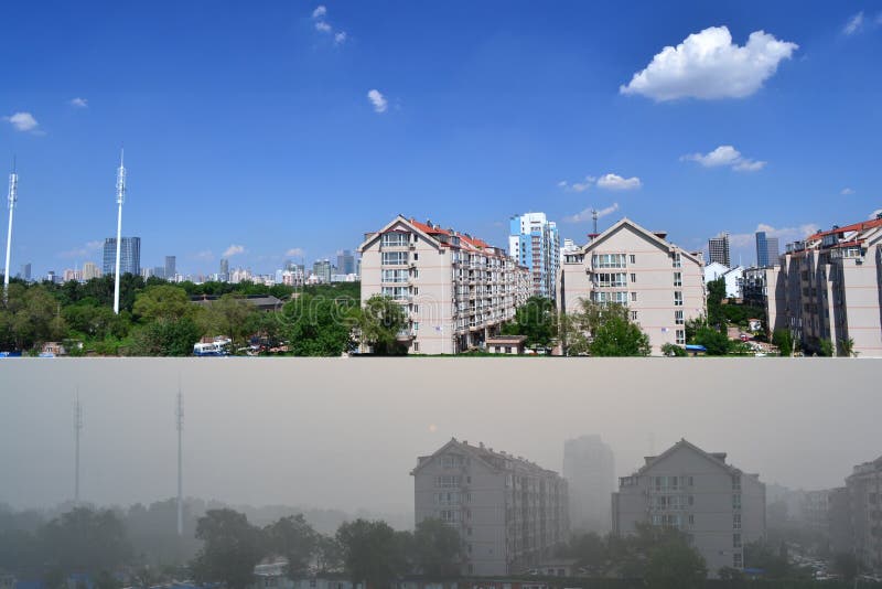 Before and after pollution stock image. Image of smell - 39466031