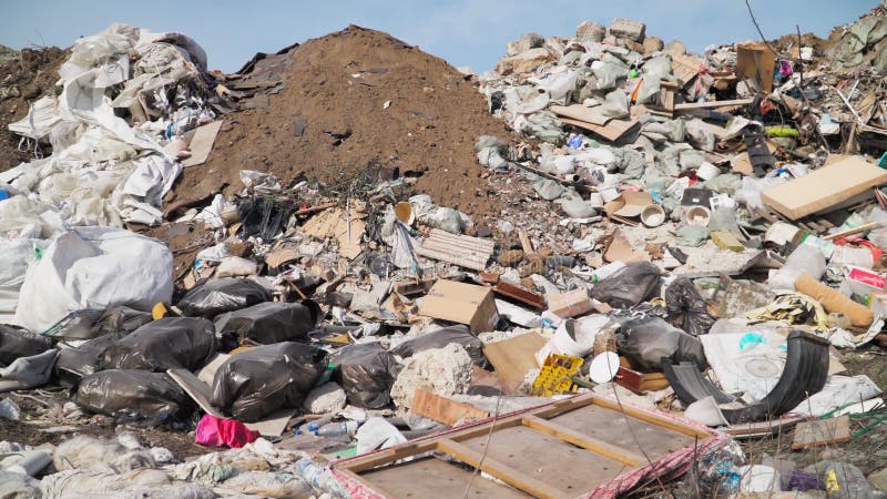 Pollution Concept. Garbage Pile in Trash Dump or Landfill. Global ...