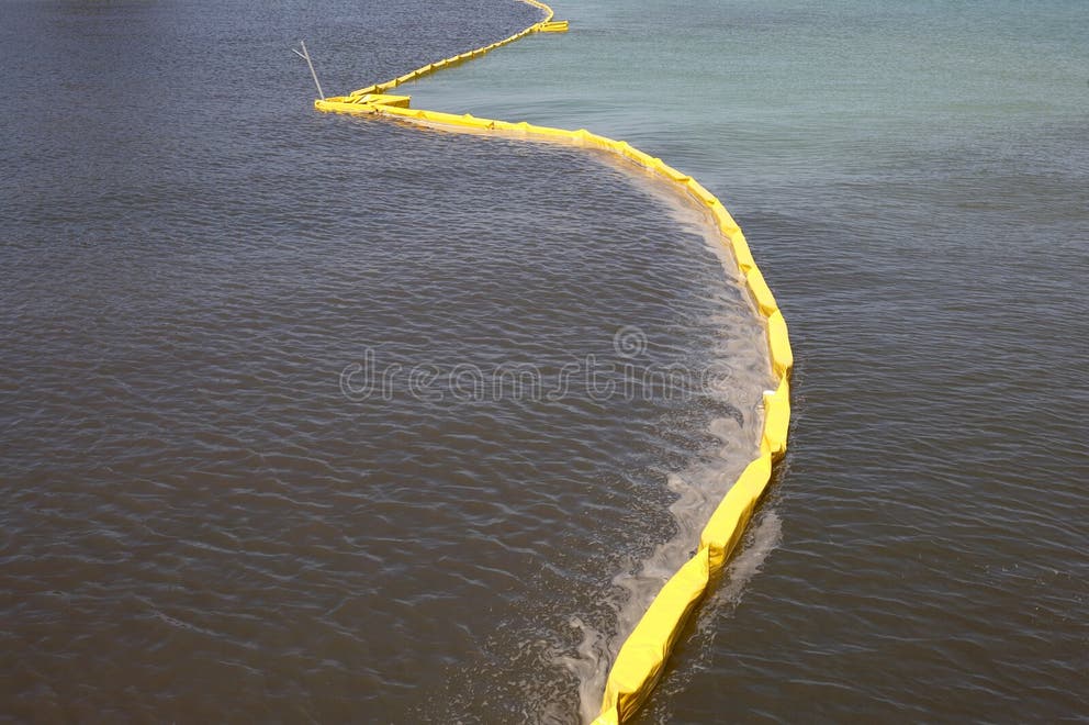 Pollution control barrier stock image. Image of plastic - 745881
