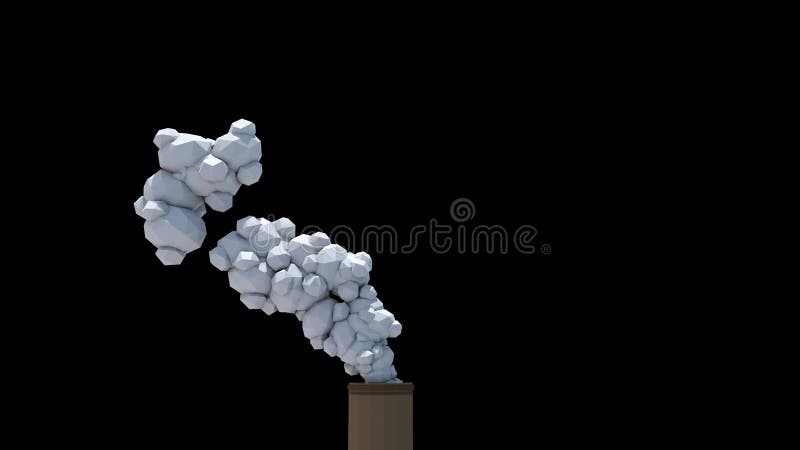 Low Poly Smoke 3d Animation. Stock Video - Video of environmental ...