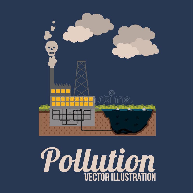 Pollution Design,vector Illustration. Stock Vector - Illustration of ...