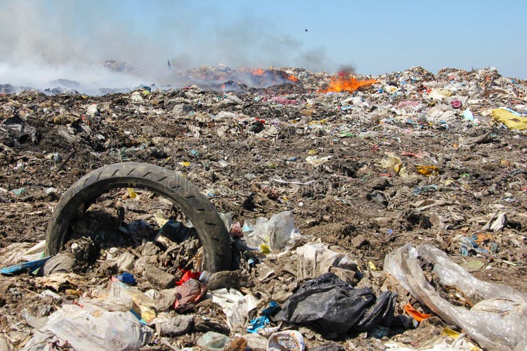 Pollution, Dumping of Garbage Stock Image - Image of bottle, disaster ...