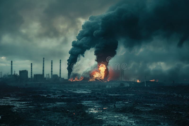 Pollution in Environment As a Risk for Health Stock Illustration ...