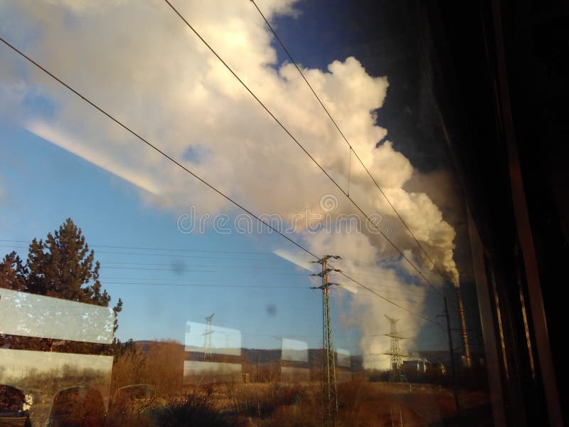 Smoke is Falling from the Factory Pipe Stock Photo - Image of pipe ...