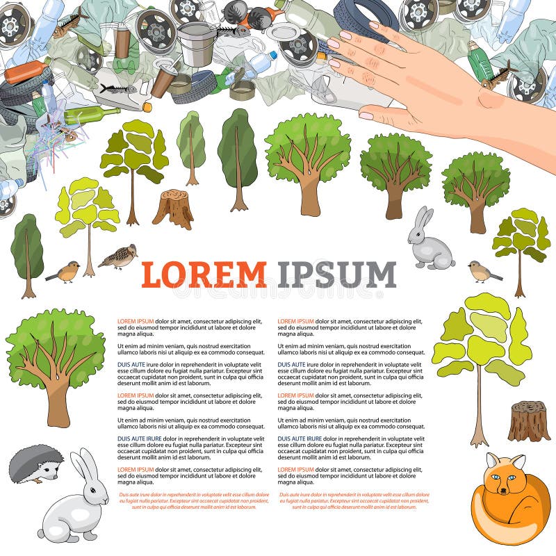 Pollution of the Environment. Garbage and Waste in Forests, in Wildlife ...