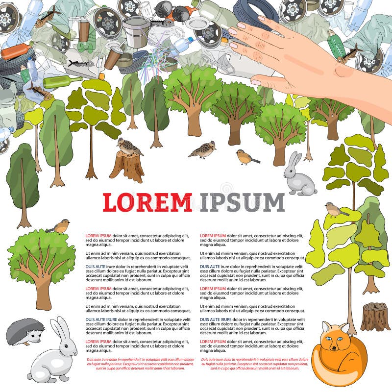 Pollution of the Environment. Garbage and Waste in Forests, in Wildlife ...