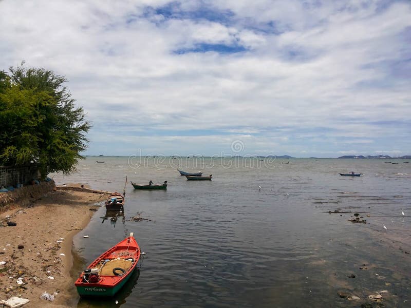 Pollution of Estuary that Flow into the Sea Stock Image - Image of ...