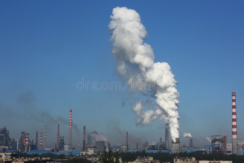Pollution of factory stock image. Image of hard, chimney - 19921917