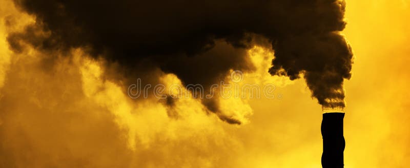 Pollution from Factory Smoke Smokestack Chimney Environment Stock Photo ...