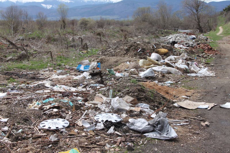Pollution by garbage editorial stock photo. Image of junkyard - 41888763