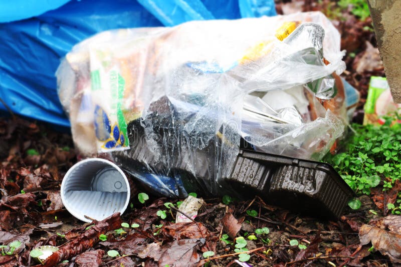 Pollution Garbage in Nature Stock Photo - Image of background, garbage ...