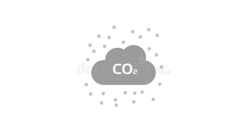 Pollution Icon Animation. Cloud with Moving Dust Particles Stock ...