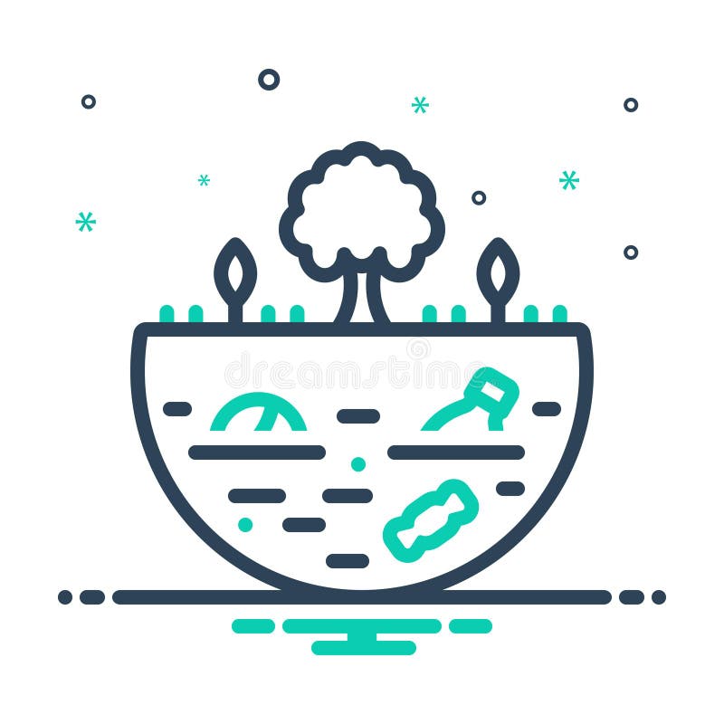 Mix Icon for Pollution, Contamination and Earth Stock Vector ...