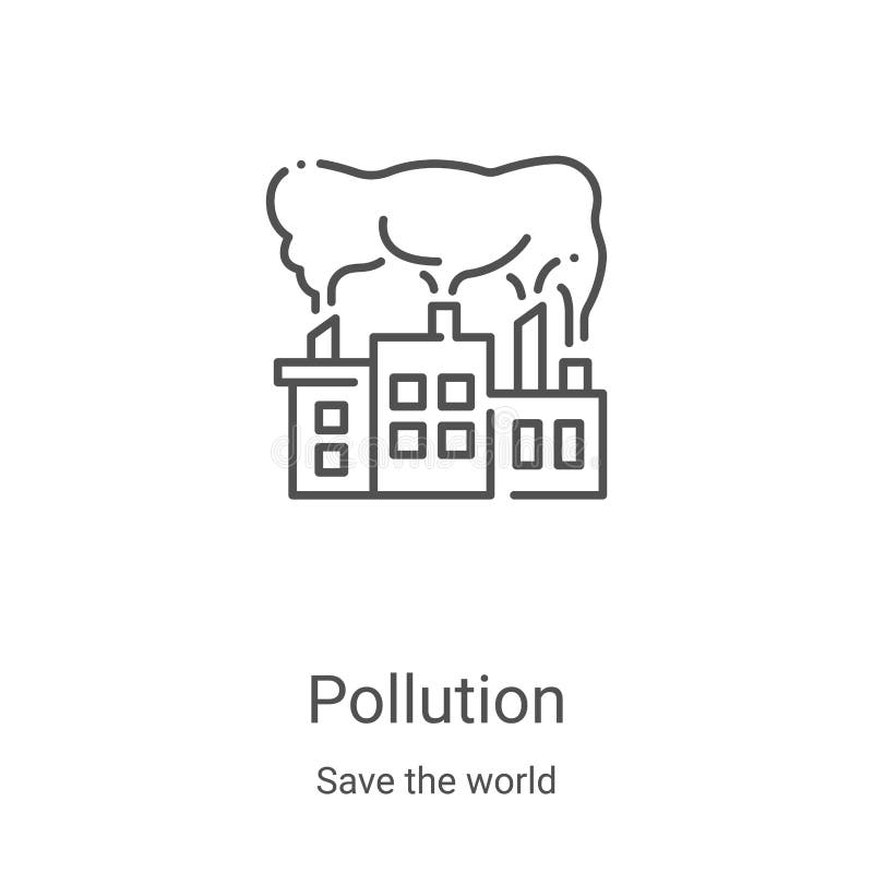 Pollution Icon Vector from Save the World Collection. Thin Line ...