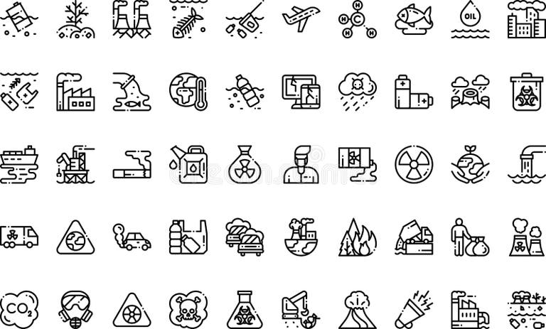 Pollution Icons High-Quality Vector Icons Collection with Editable ...