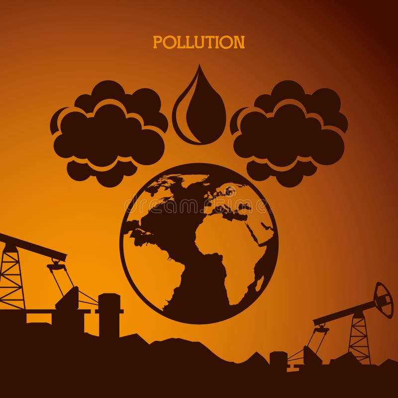Pollution from industry stock vector. Illustration of dirty - 61762072
