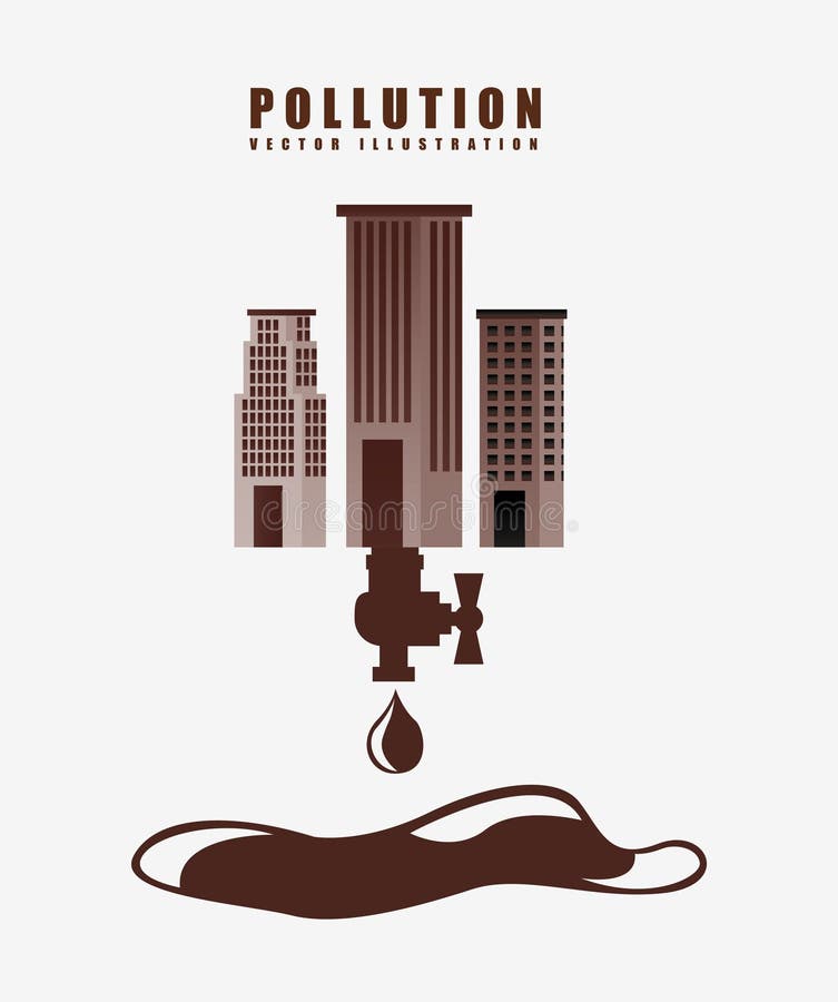 Pollution from industry stock vector. Illustration of equipment - 61762403