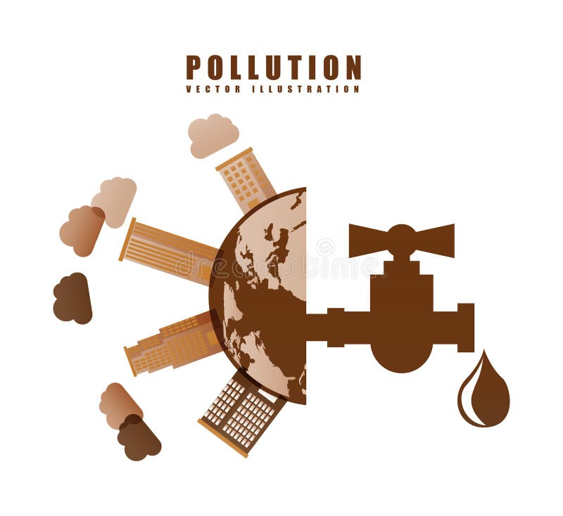 Pollution from industry stock vector. Illustration of chemical - 61762424